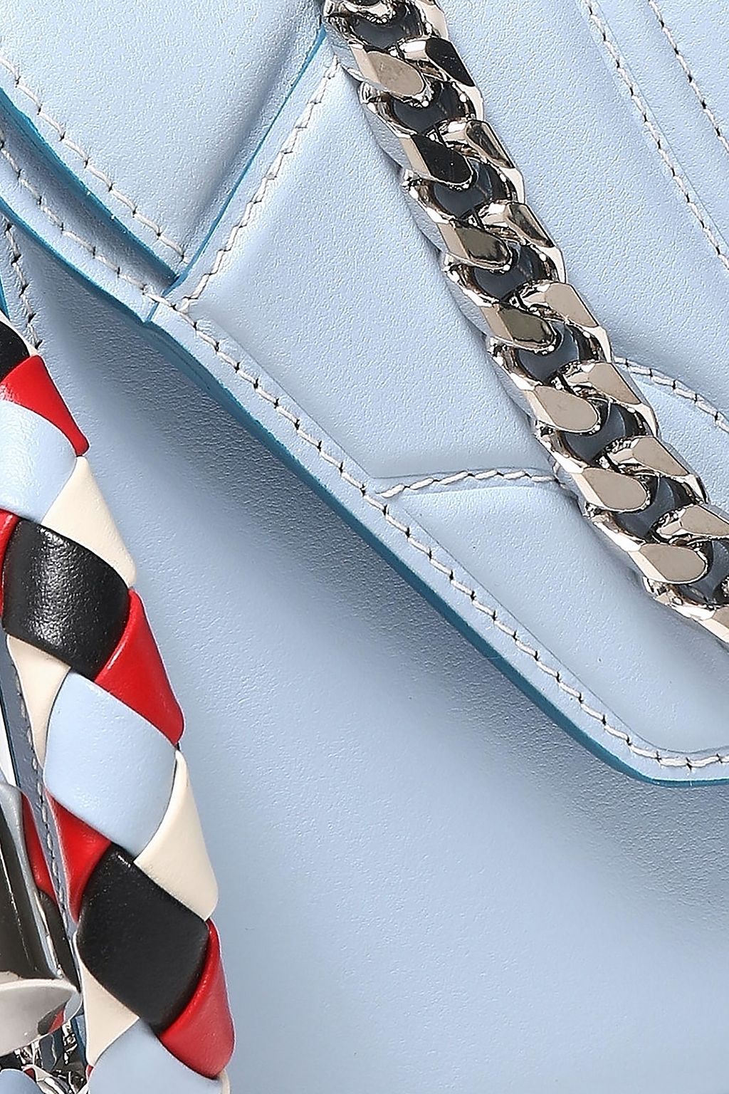 ELENA GHISELLINI Felina braid-trimmed quilted leather shoulder bag ...