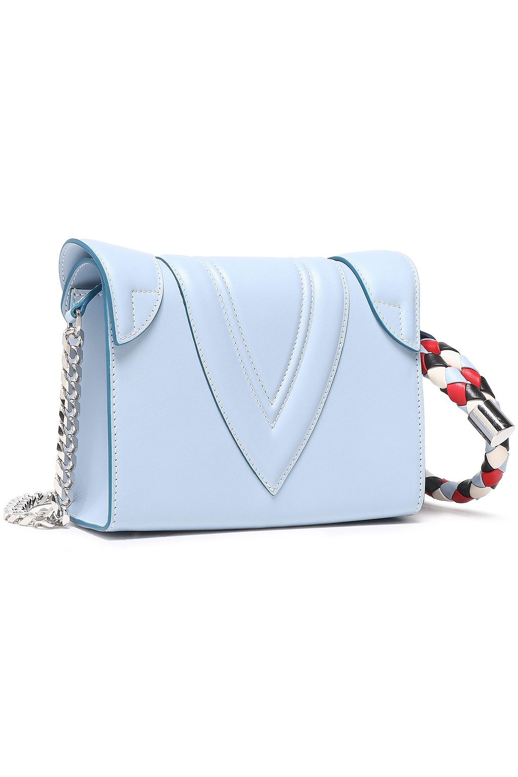 ELENA GHISELLINI Felina braid-trimmed quilted leather shoulder bag ...