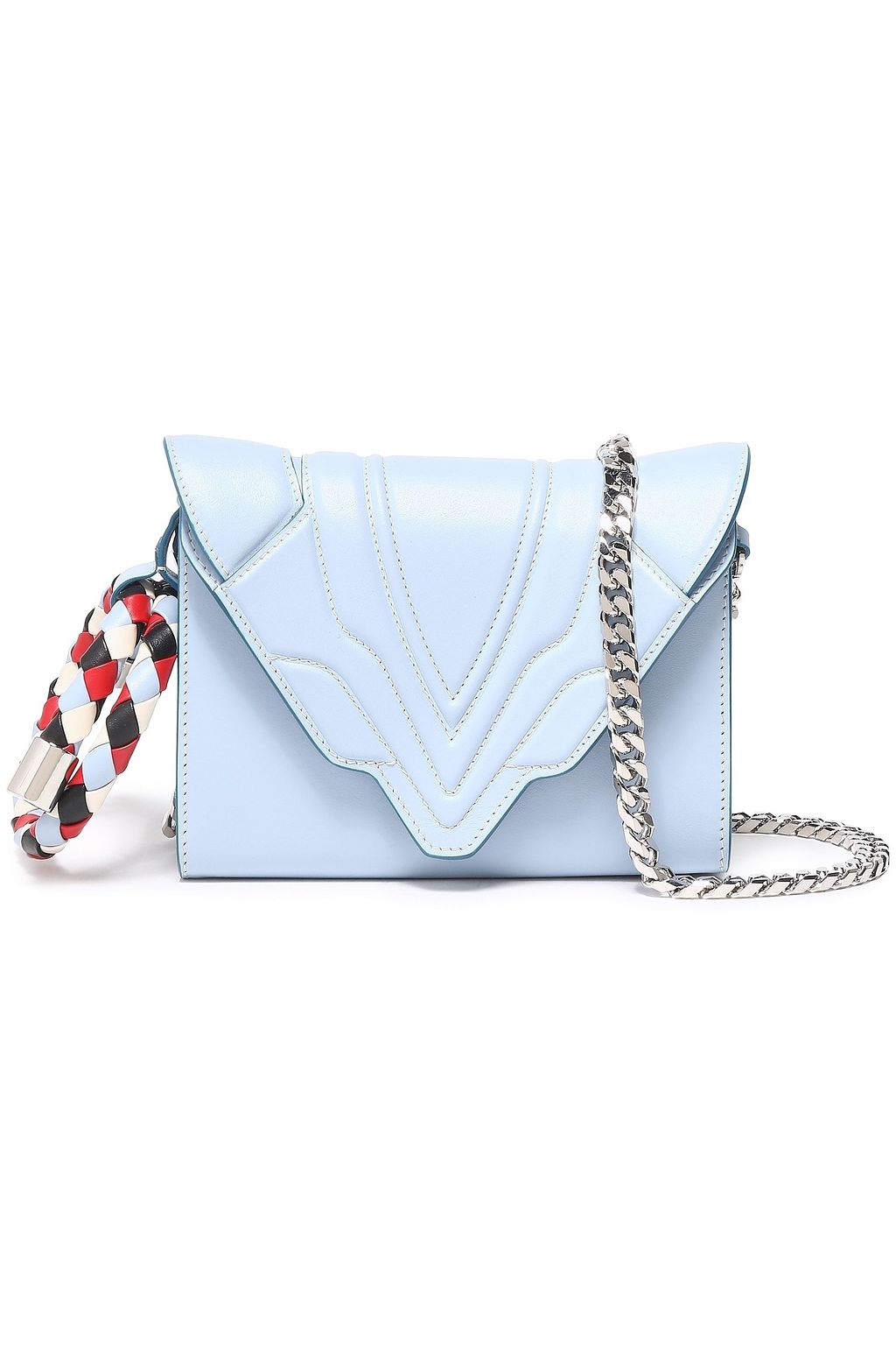 ELENA GHISELLINI Felina braid-trimmed quilted leather shoulder bag ...