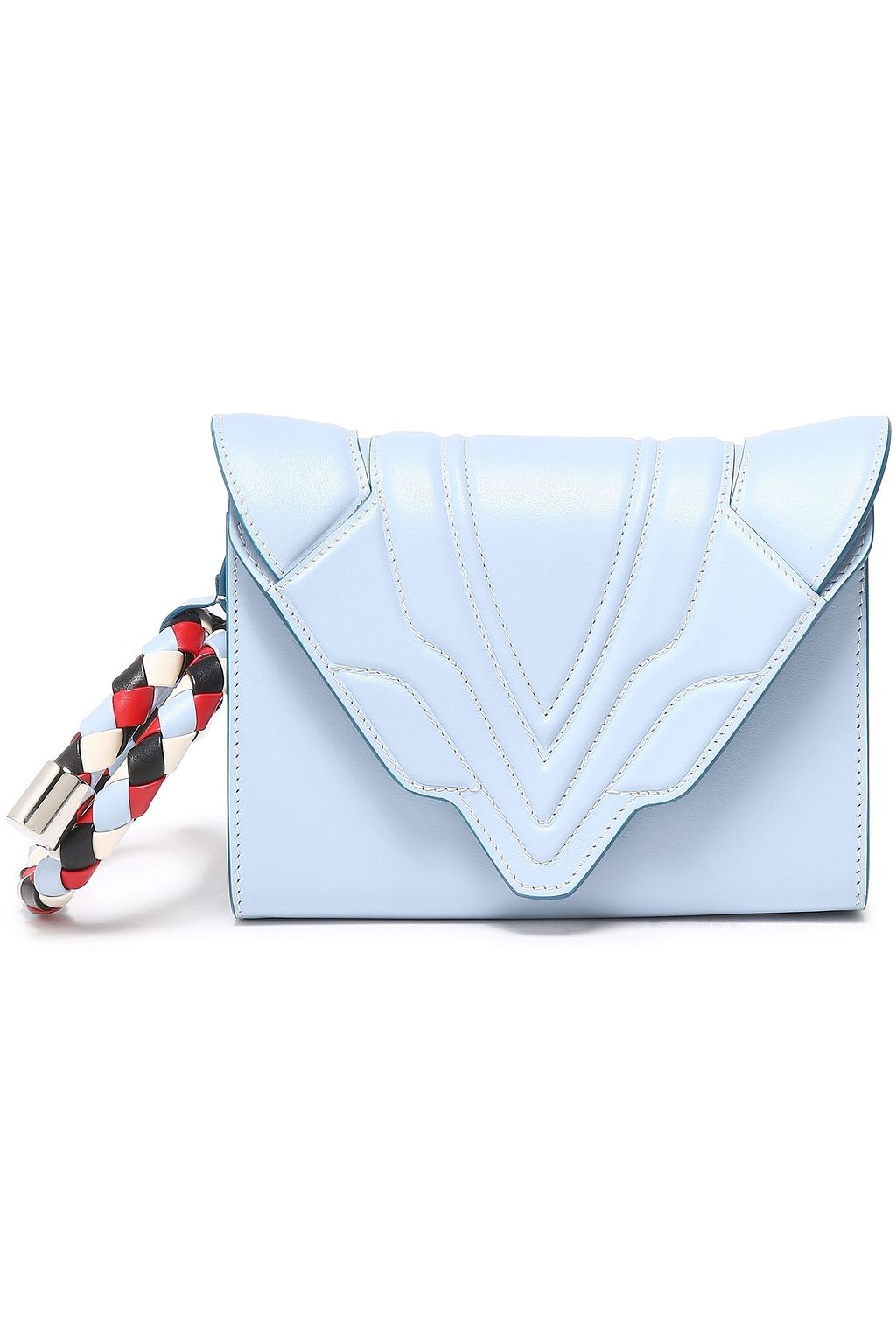 ELENA GHISELLINI Felina braid-trimmed quilted leather shoulder bag ...