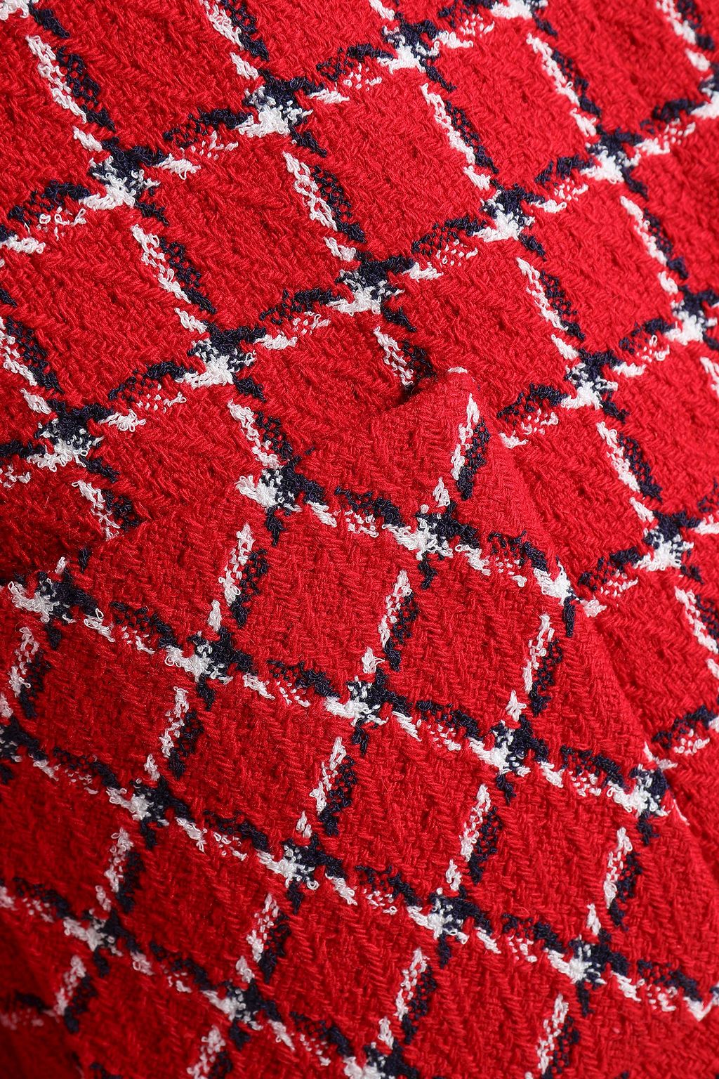 SANDRO Checked bouclé-tweed jacket | THE OUTNET