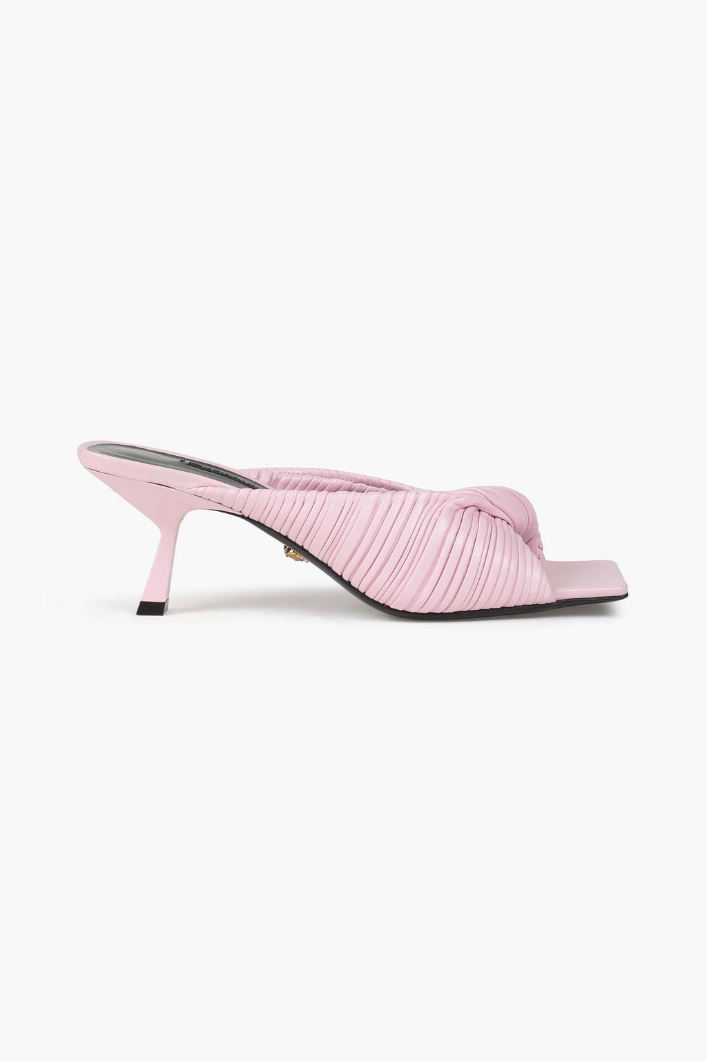 LPA Twisted Leather Open Toe Flat Slides Soft Pink Size 8 New Without ...