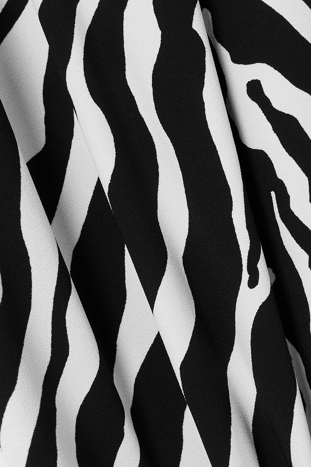 DOLCE&GABBANA Pintucked zebra-print crepe mini dress | THE OUTNET