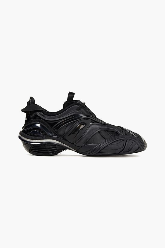 BALENCIAGA Tyrex logo-print rubber, mesh and faux leather sneakers ...