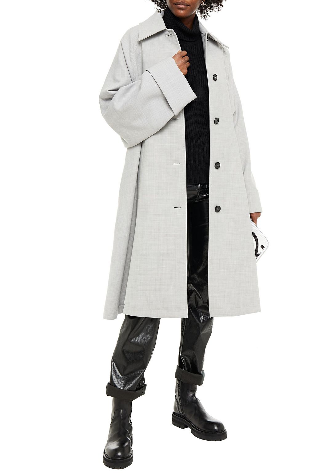 MM6 MAISON MARGIELA Oversized gabardine trench coat | THE OUTNET