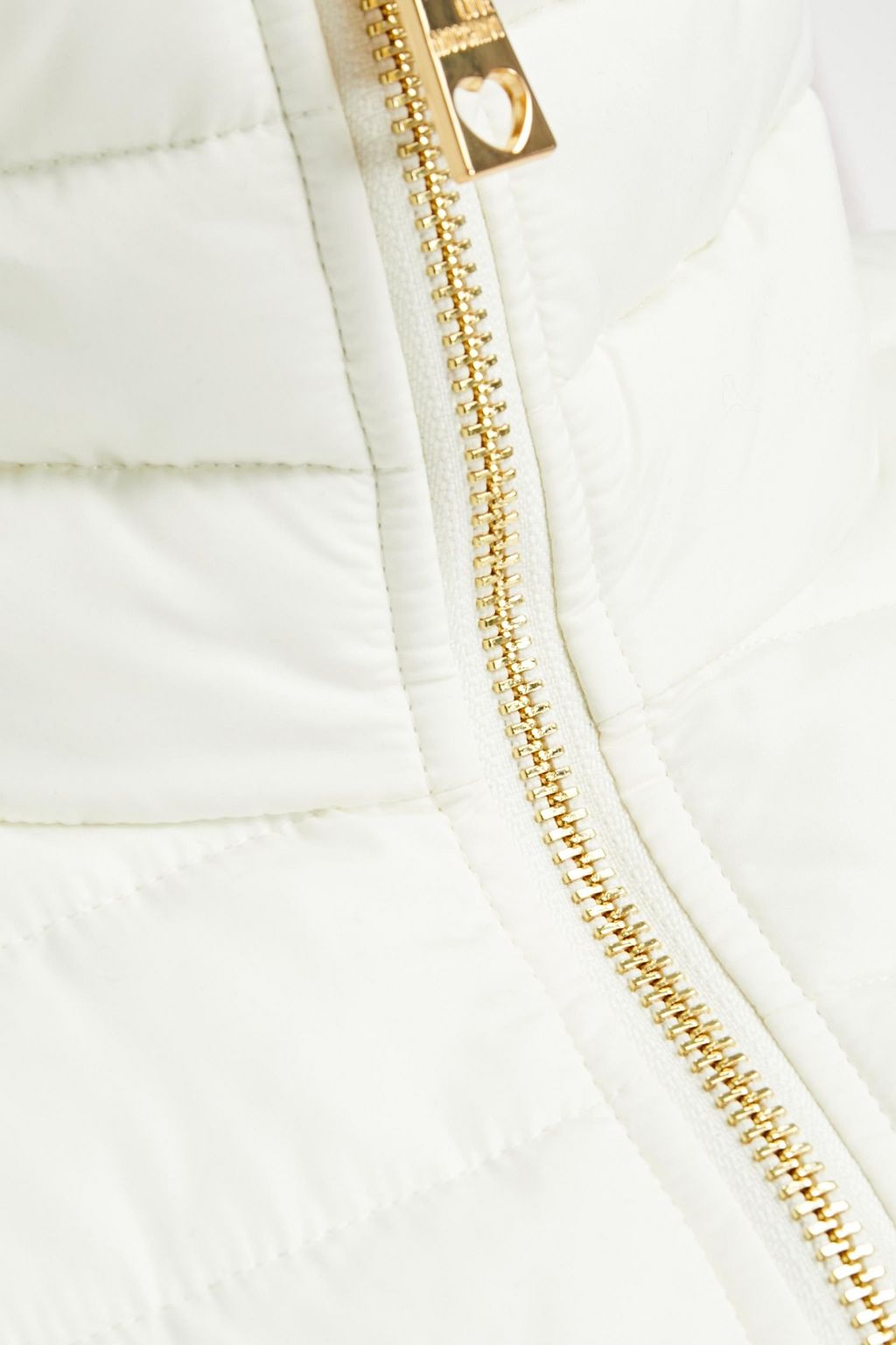 LOVE MOSCHINO Belted embroidered quilted shell jacket | THE OUTNET