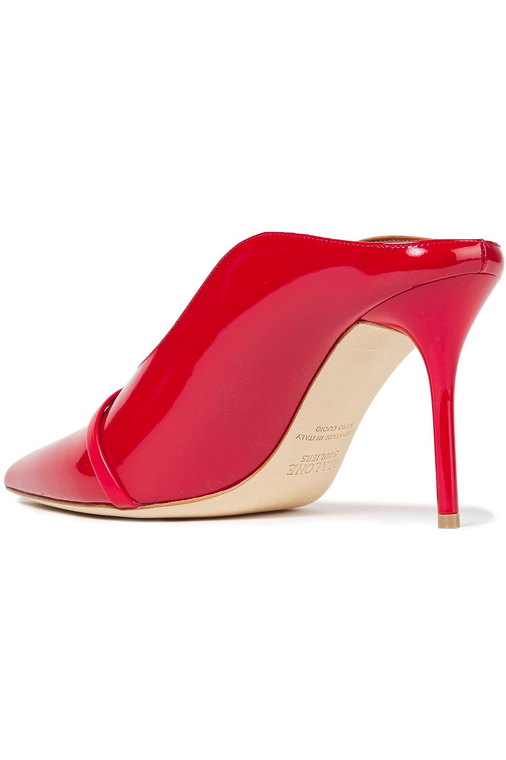 MALONE SOULIERS Constance smooth and patent-leather mules | THE OUTNET