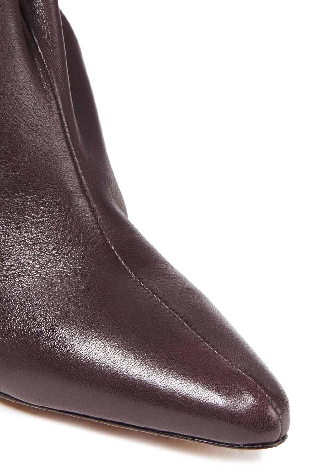 Merlot Shirred leather ankle boots | ZIMMERMANN | THE OUTNET