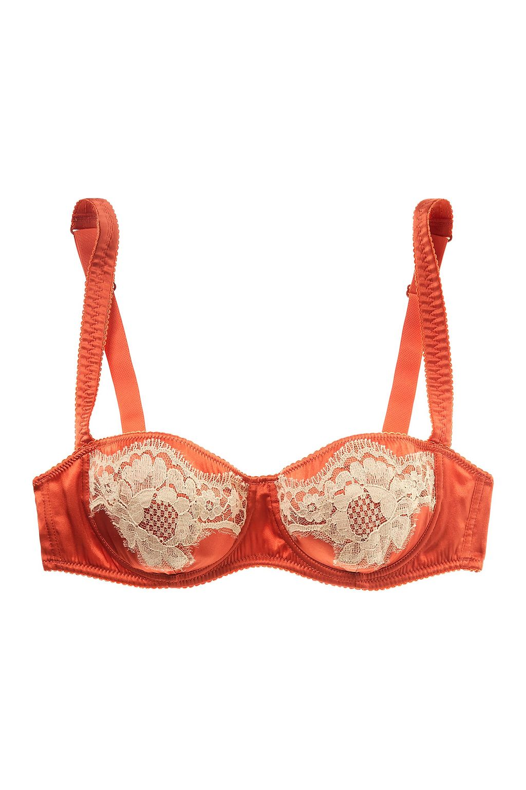 Dolce And Gabbana Lace Trimmed Silk Blend Satin Balconette Bra The Outnet