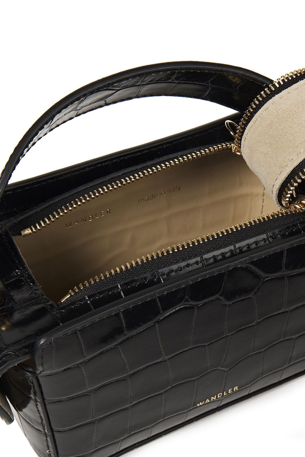 WANDLER Yara Box croc-effect leather tote | THE OUTNET