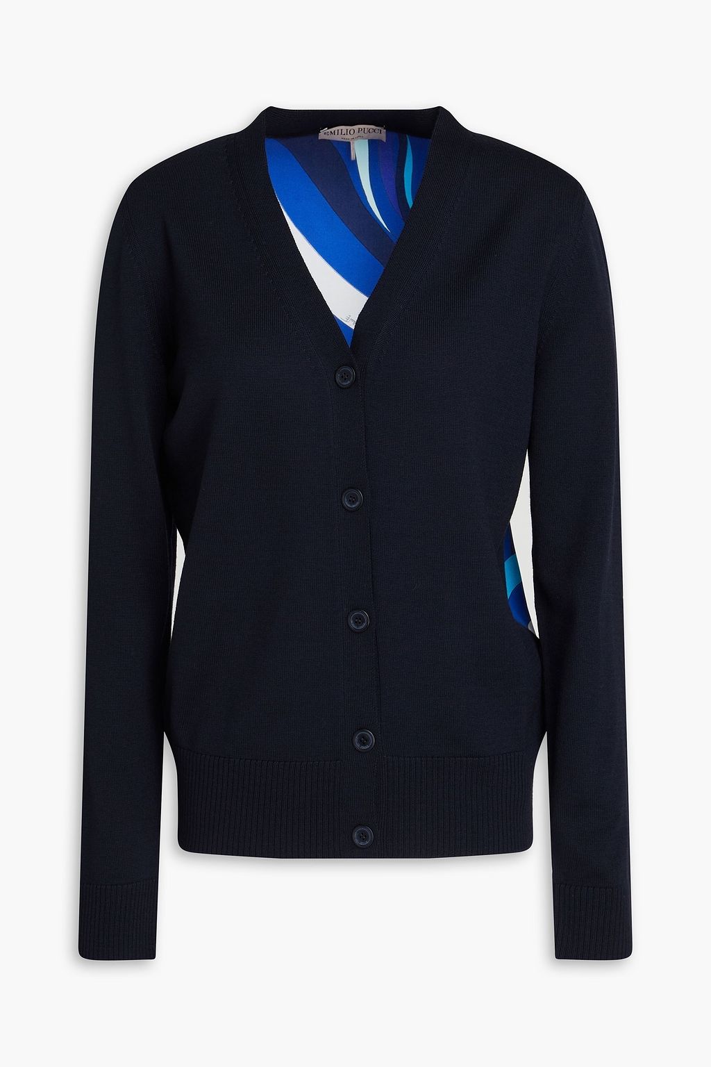 PUCCI Printed silk-twill and wool cardigan | THE OUTNET