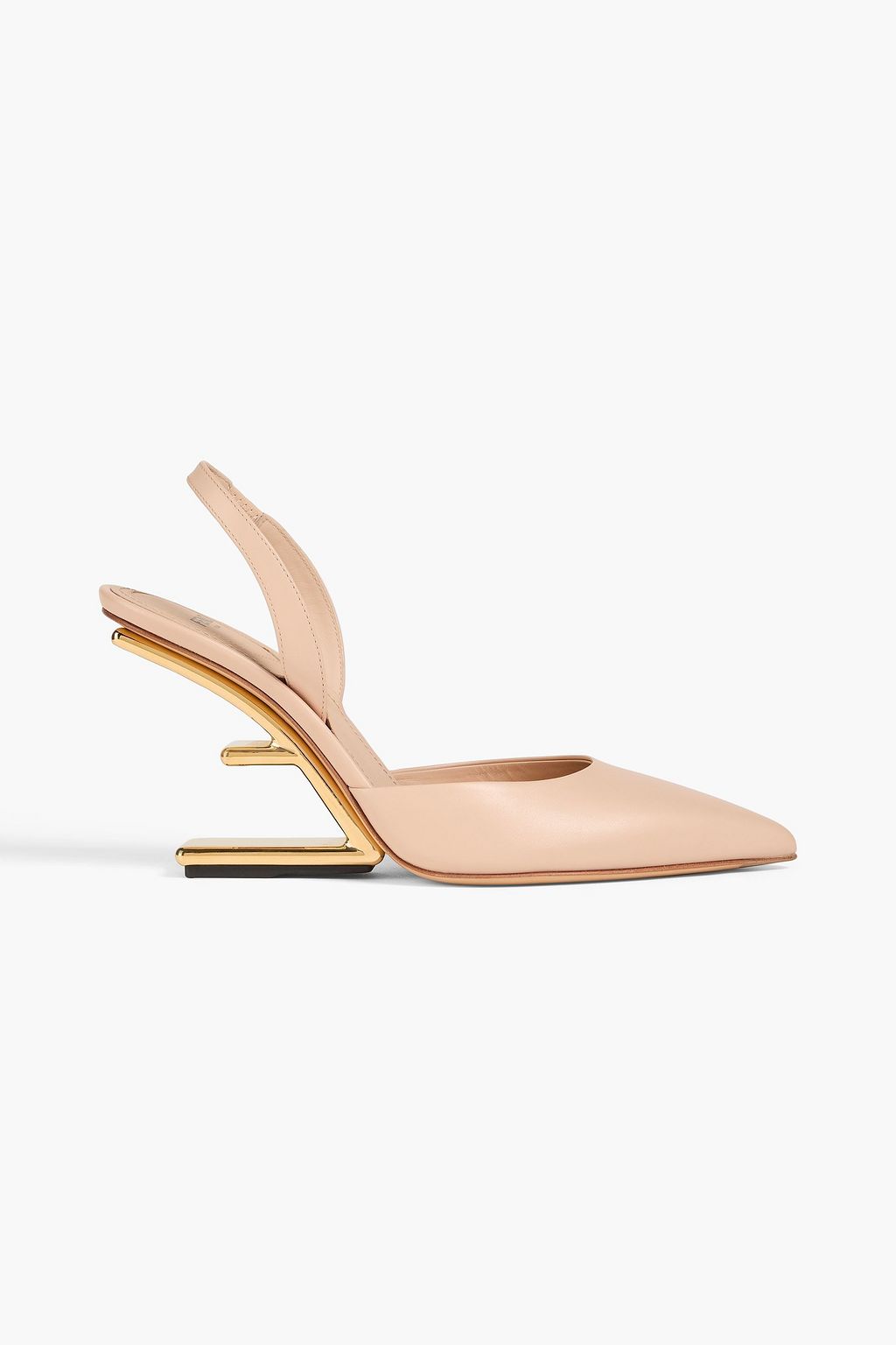 FENDI Leather slingback pumps | THE OUTNET