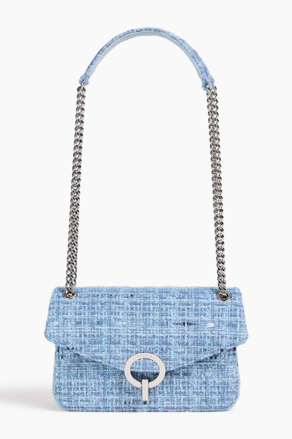 SANDRO Metallic tweed shoulder bag | THE OUTNET