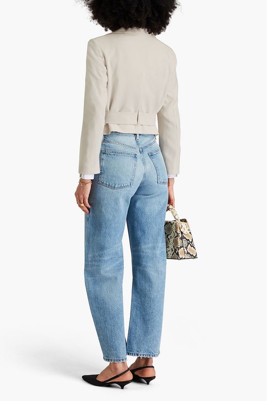 THEORY Cropped crepe jacket | THE OUTNET