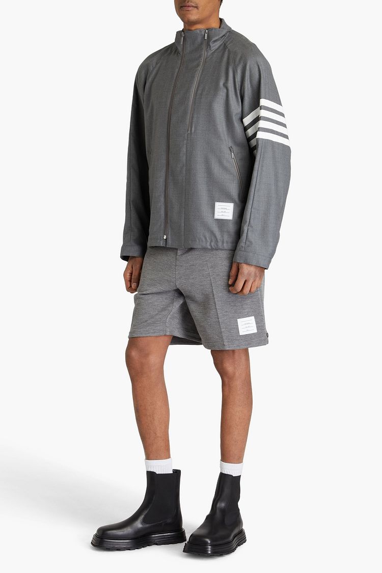 THOM BROWNE Striped wool-twill jacket | THE OUTNET