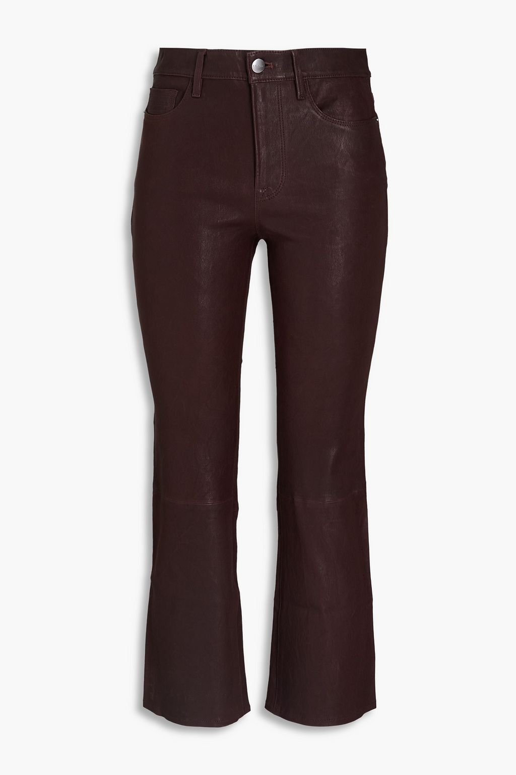 FRAME Le Crop Mini Boot leather bootcut pants | THE OUTNET