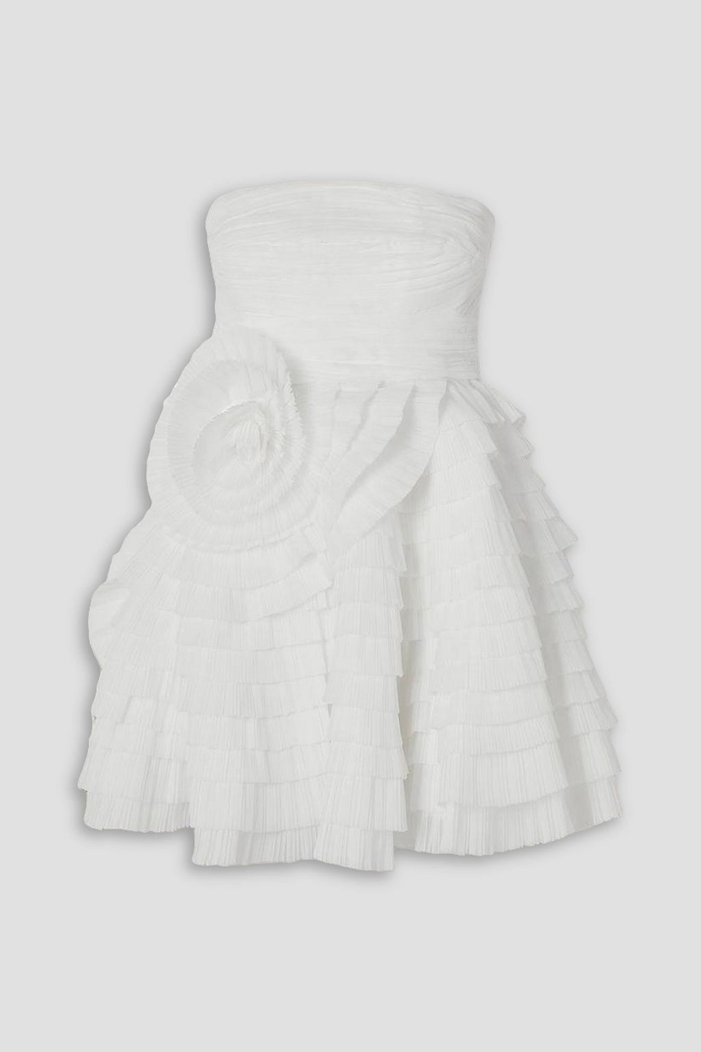 AJE. Expressive tiered pleated organza mini dress | THE OUTNET