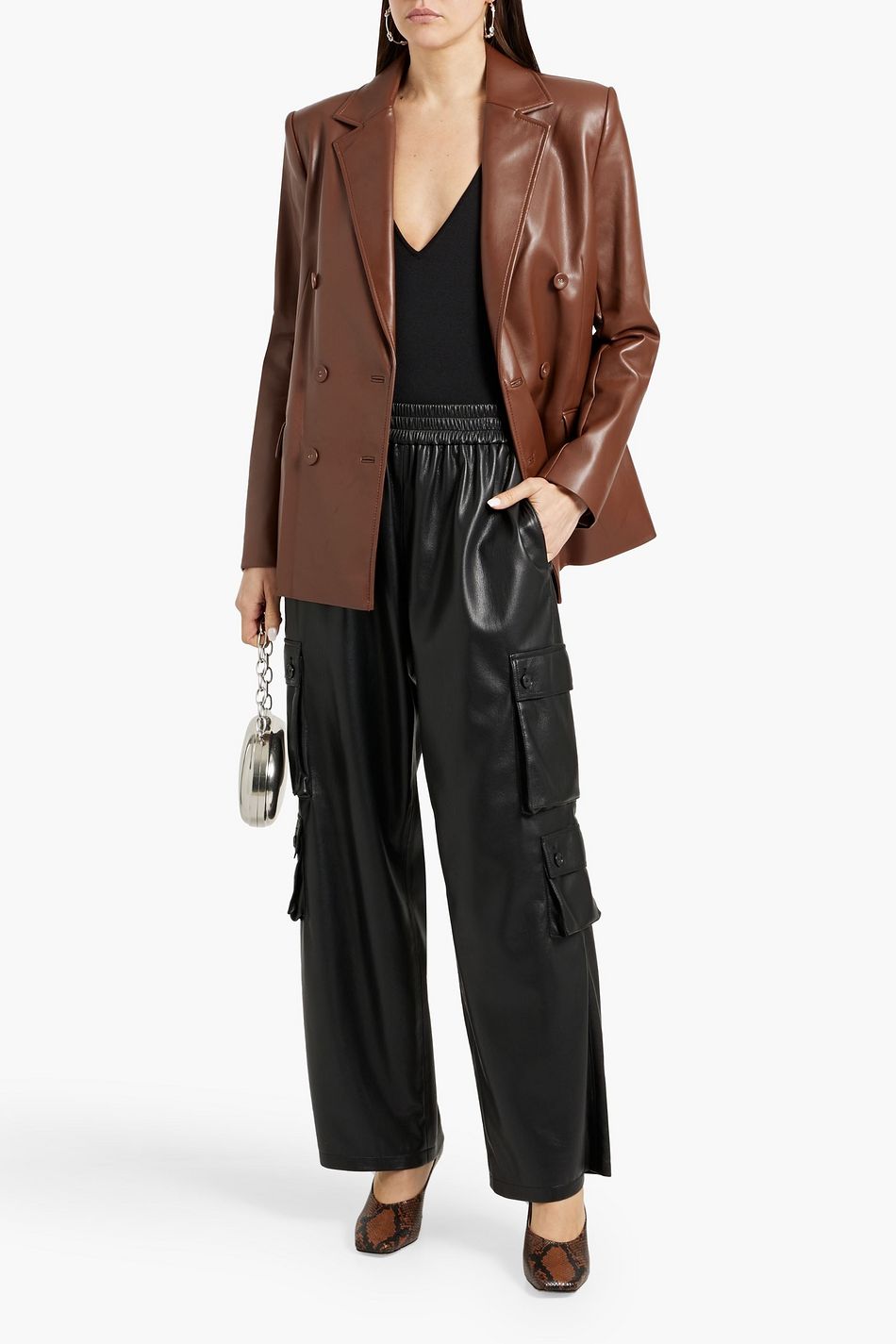 SIMKHAI Becky double-breasted blazer | THE OUTNET
