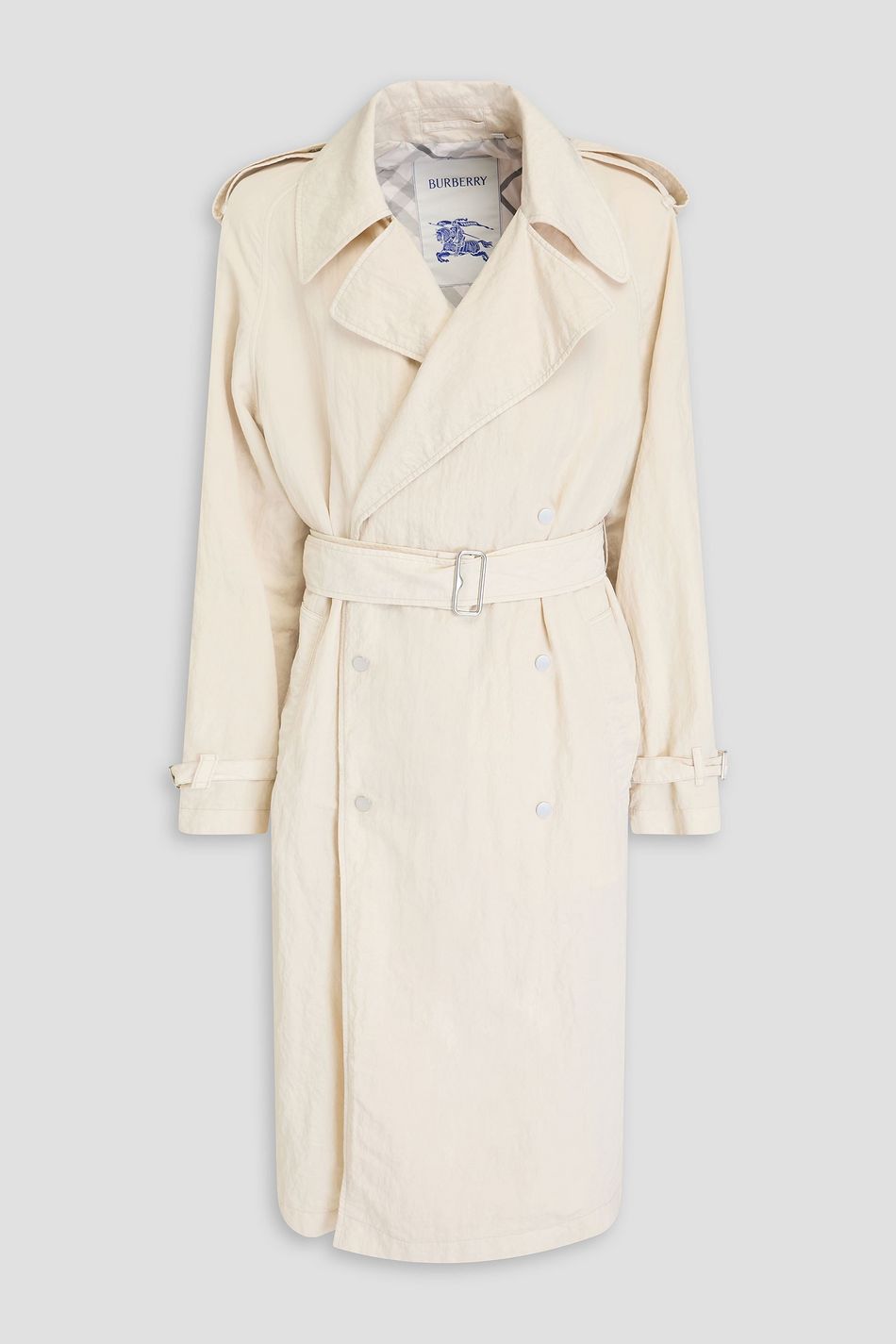 BURBERRY Crinkled shell trench coat | THE OUTNET