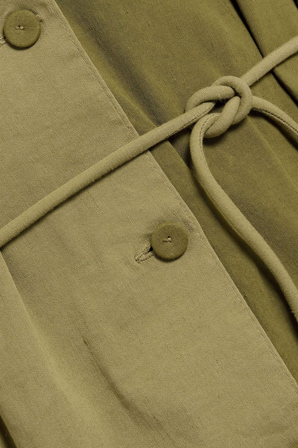 E.L.V. DENIM X THE OUTNET The Split two-tone linen-blend shirt | THE OUTNET