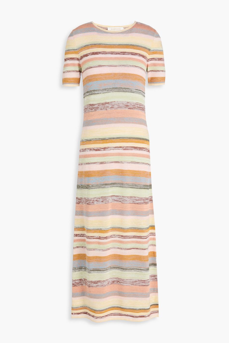ZIMMERMANN Striped knitted midi dress | THE OUTNET