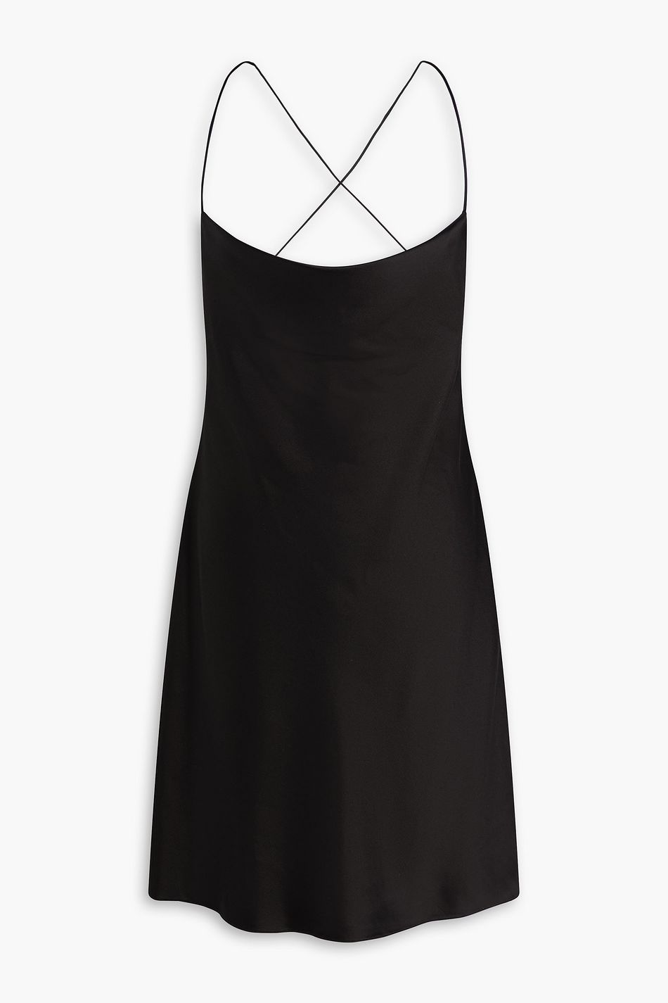 SAINT LAURENT Open-back silk-satin mini slip dress | THE OUTNET