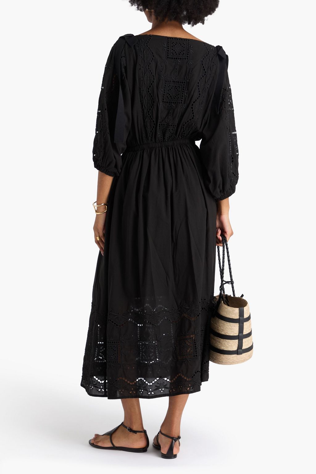 LUG VON SIGA Nova off-the-shoulder broderie anglaise cotton maxi dress ...