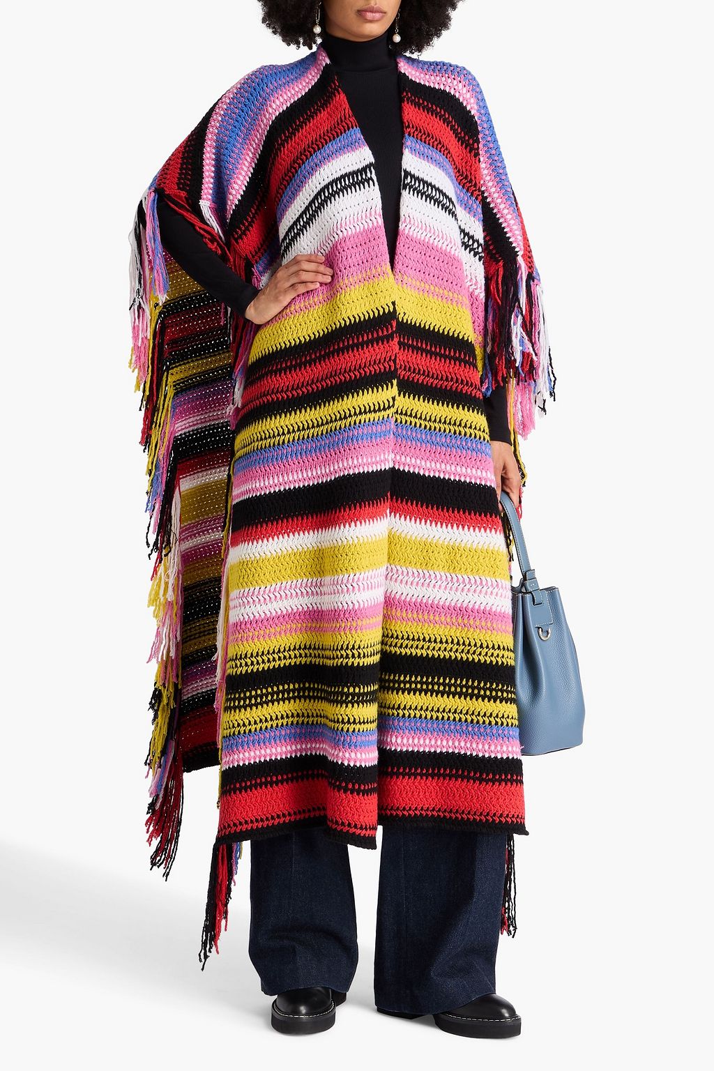 CHLOÉ Fringed cashmere and wool-blend wrap | THE OUTNET