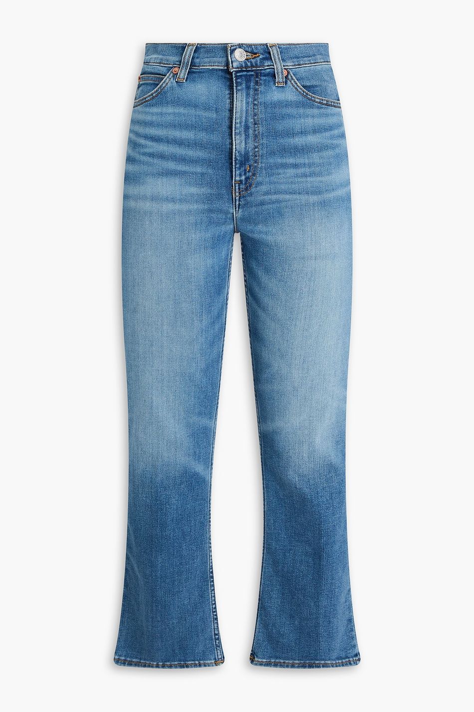 RE/DONE 70s cropped high-rise bootcut jeans | THE OUTNET