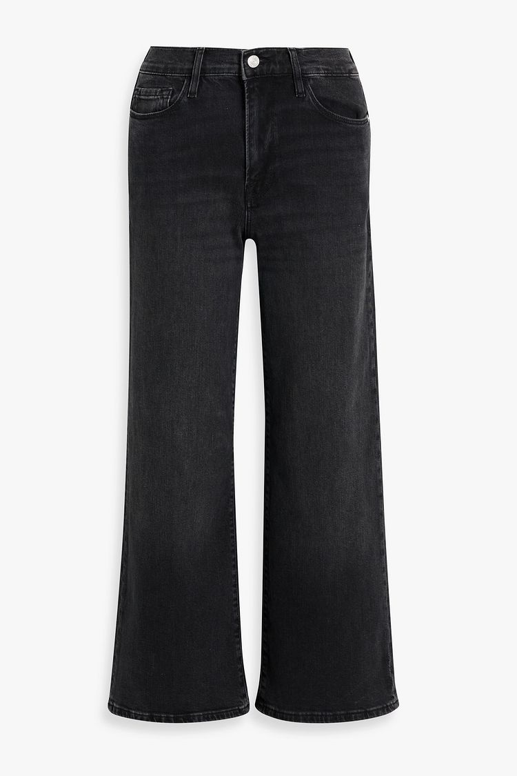 FRAME Le Pixie Slim Palazzo cropped high-rise wide-leg jeans | THE OUTNET