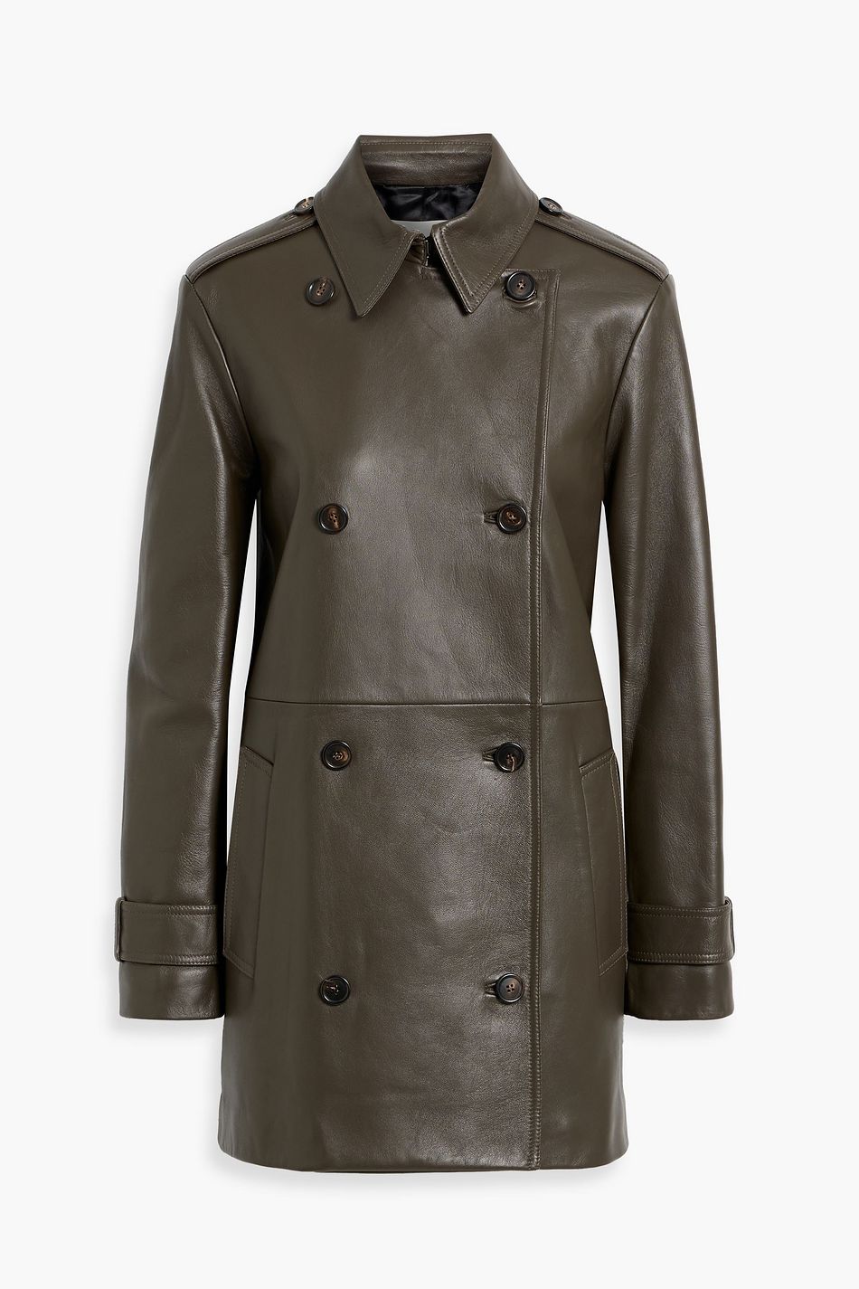 VERONICA DE PIANTE Charlotte double-breasted leather trench coat | THE ...