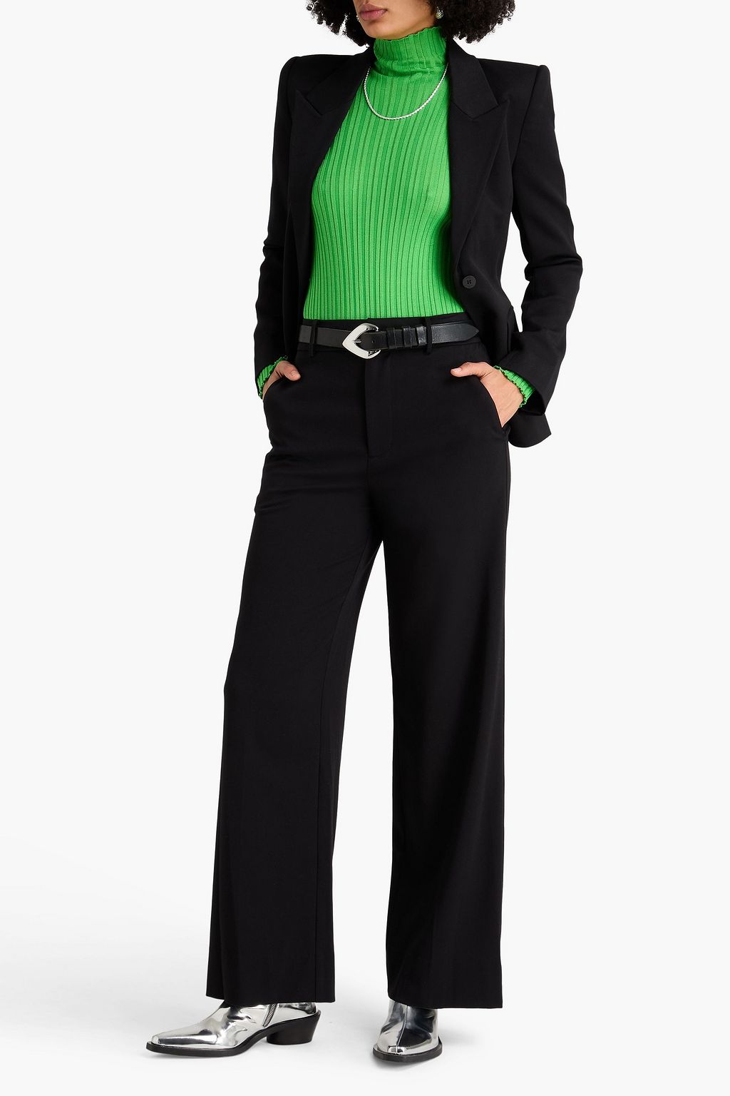 STAUD Prince twill wide-leg pants | THE OUTNET
