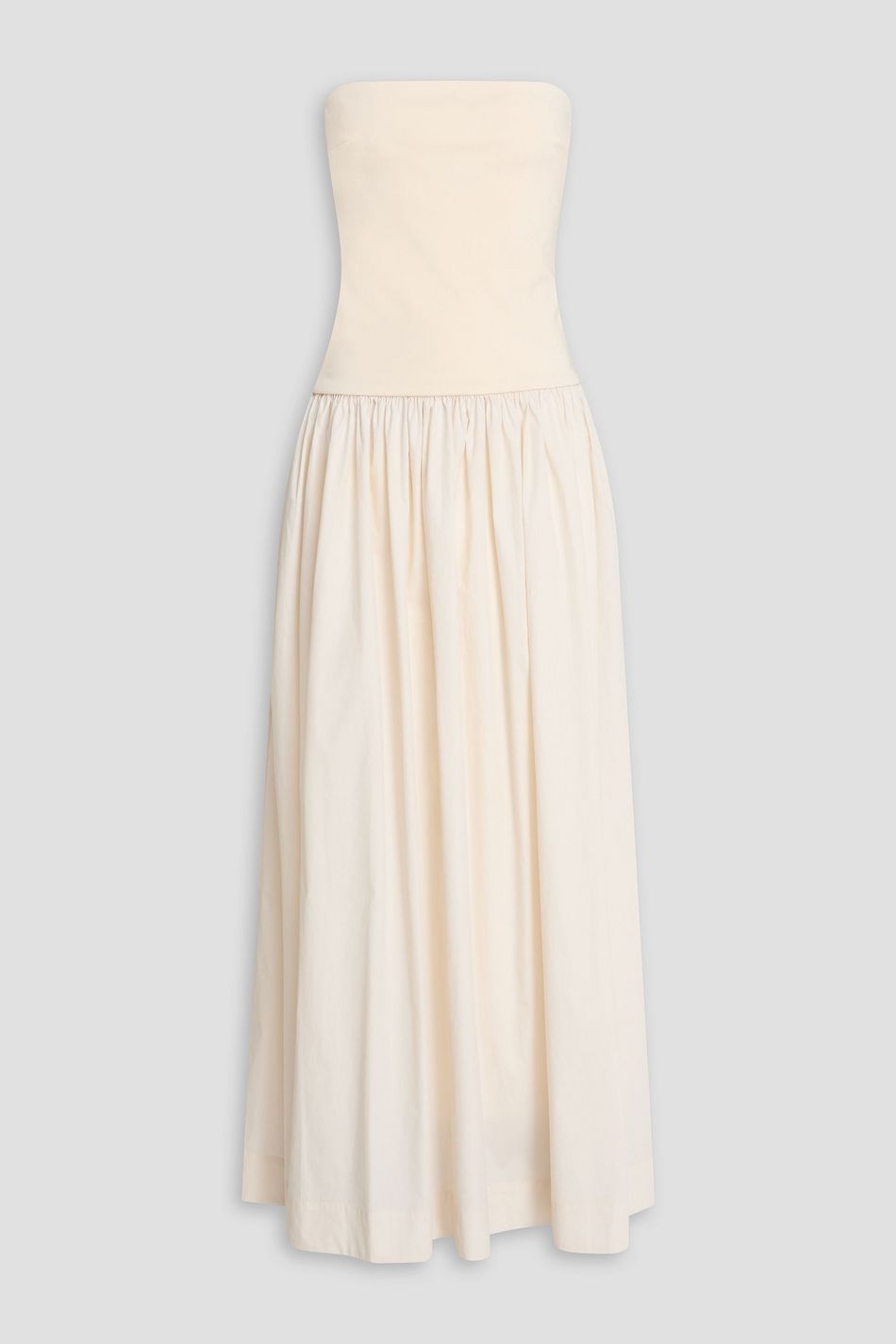 ESSE STUDIOS Strapless stretch-knit and cotton-poplin maxi dress | THE ...