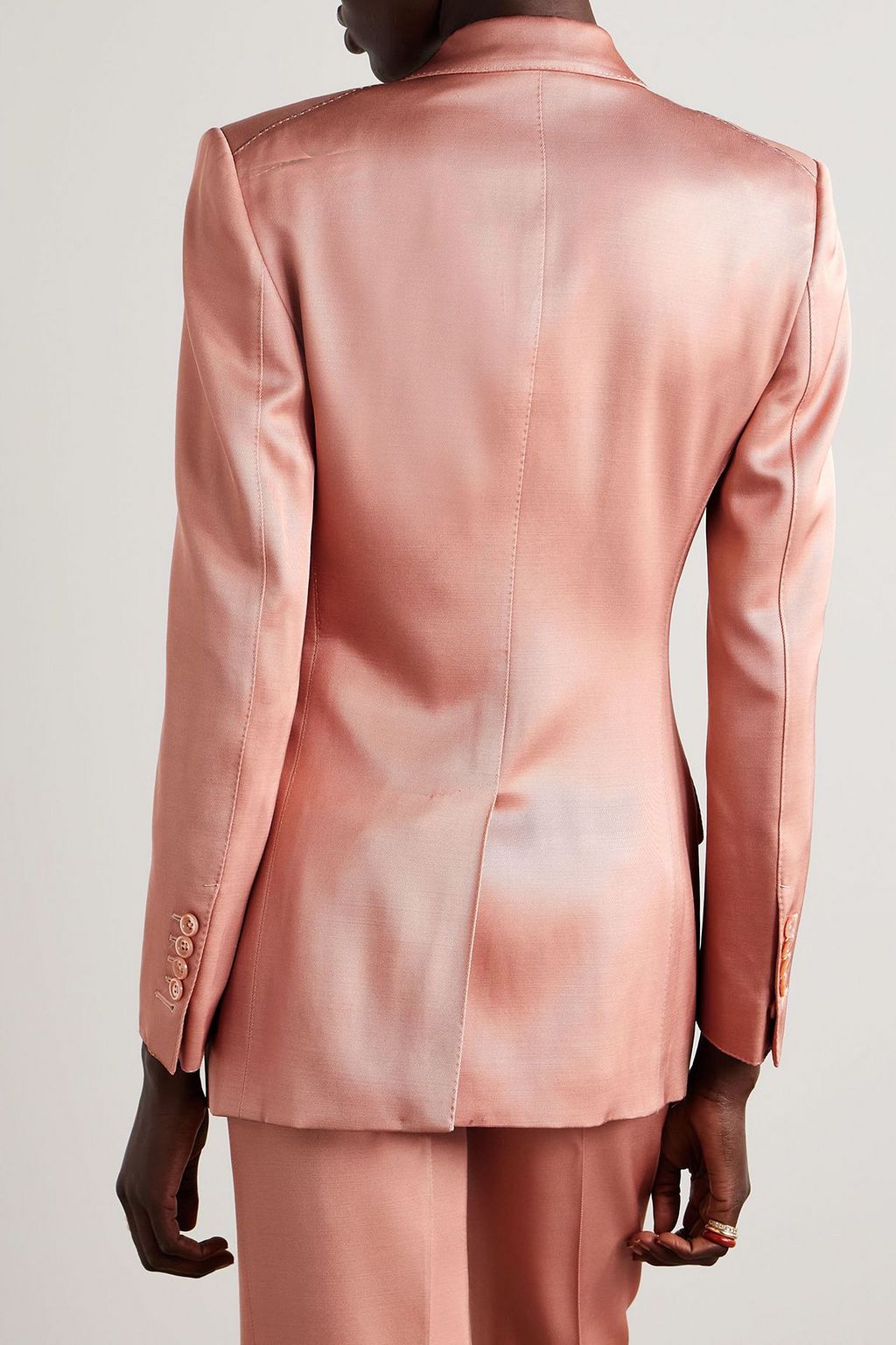 TOM FORD Double-breasted silk and wool-blend twill blazer | THE OUTNET