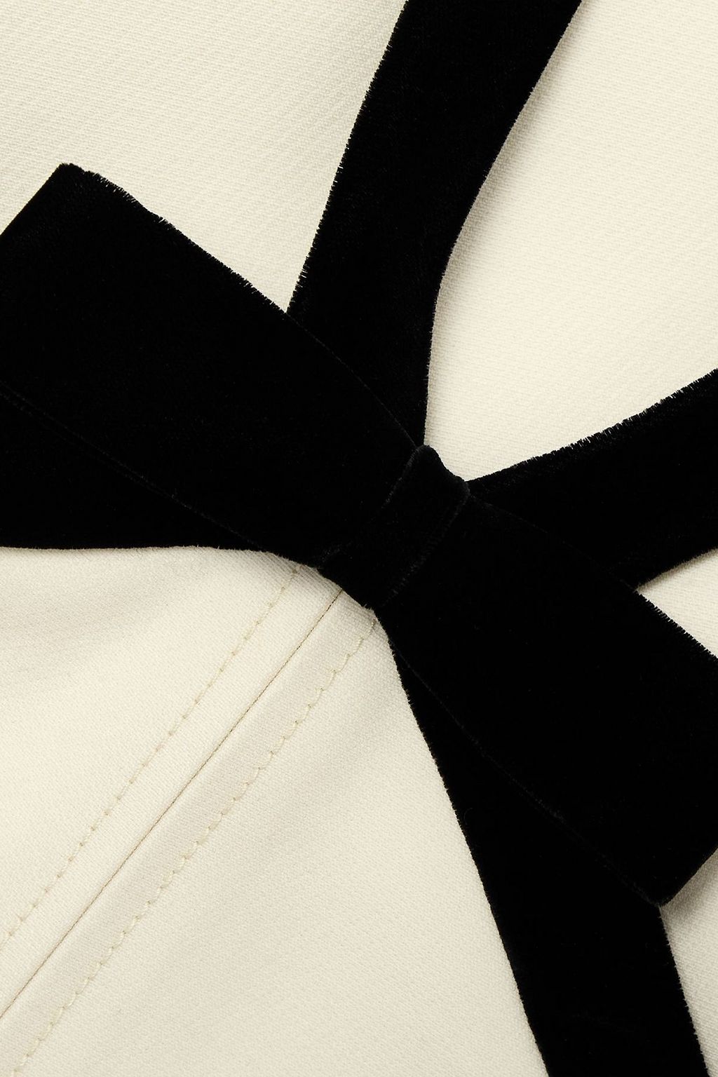 TOM FORD Bow-embellished velvet-trimmed wool and silk-blend crepe mini ...