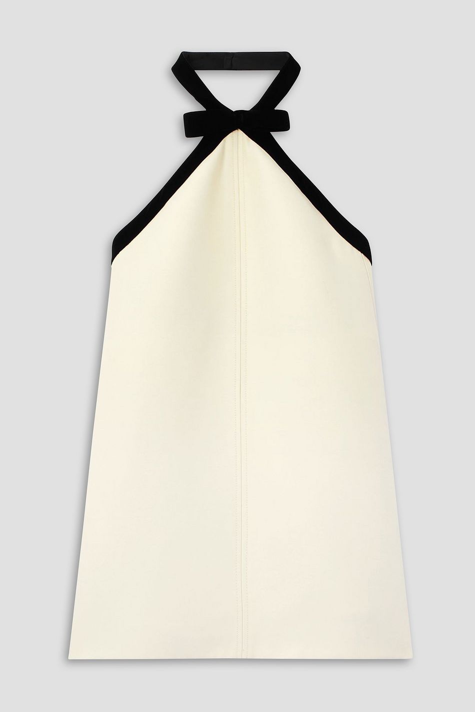 TOM FORD Bow-embellished velvet-trimmed wool and silk-blend crepe mini ...