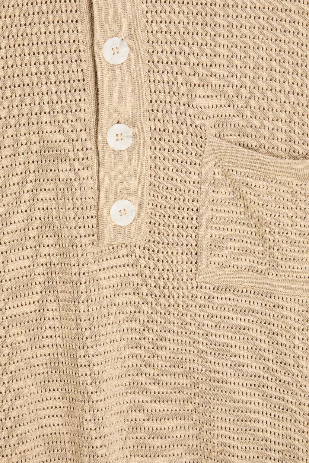 FRESCOBOL CARIOCA Clemente pointelle-knit cotton polo shirt | THE OUTNET