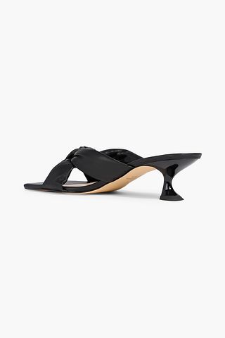 STUART WEITZMAN Playa 50 knotted padded leather mules | THE OUTNET