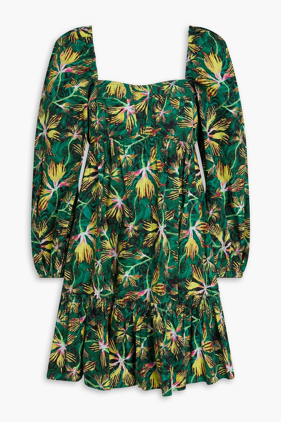 ULLA JOHNSON Alita floral-print cotton-poplin mini dress | THE OUTNET