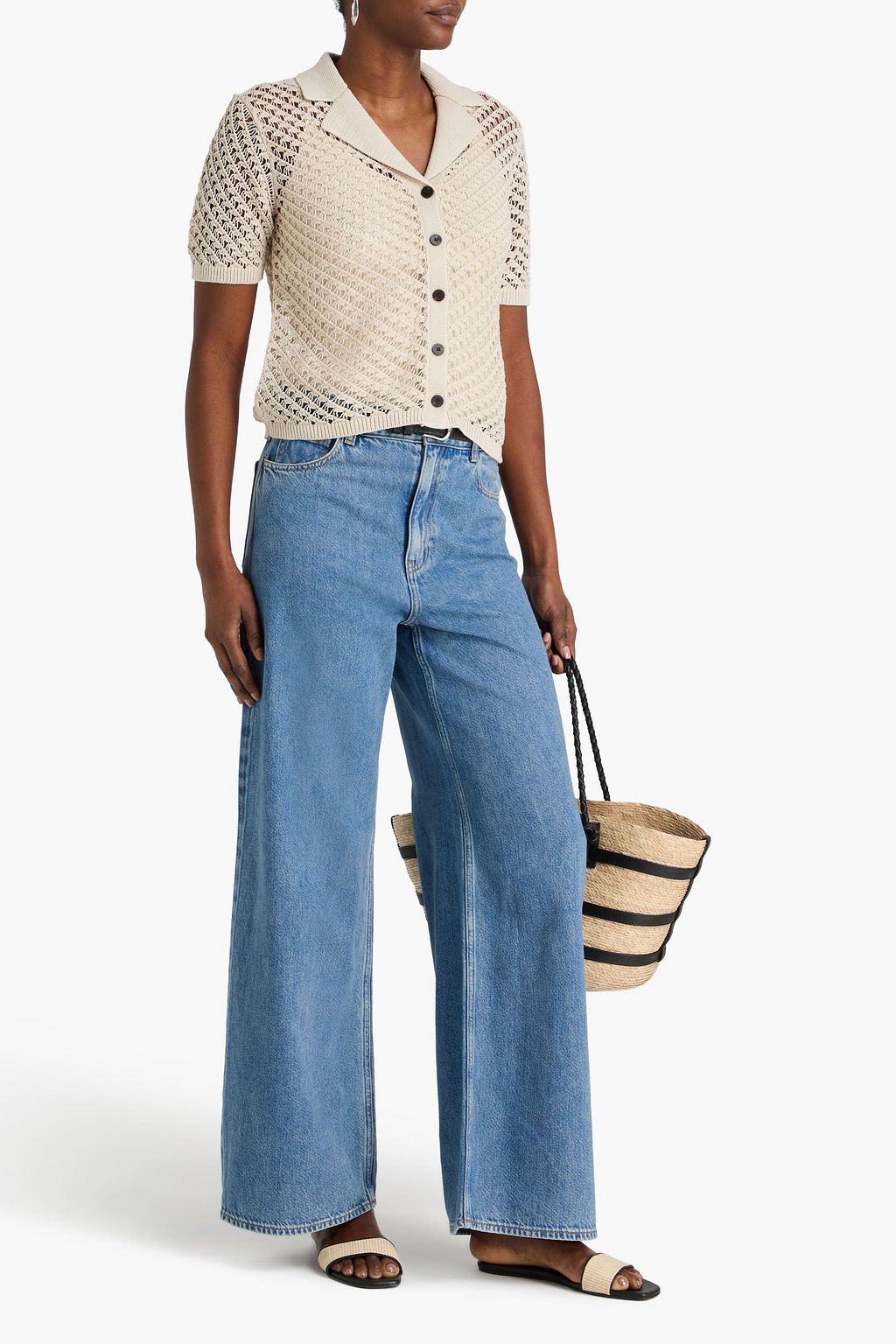 THEORY High-rise wide-leg jeans | THE OUTNET