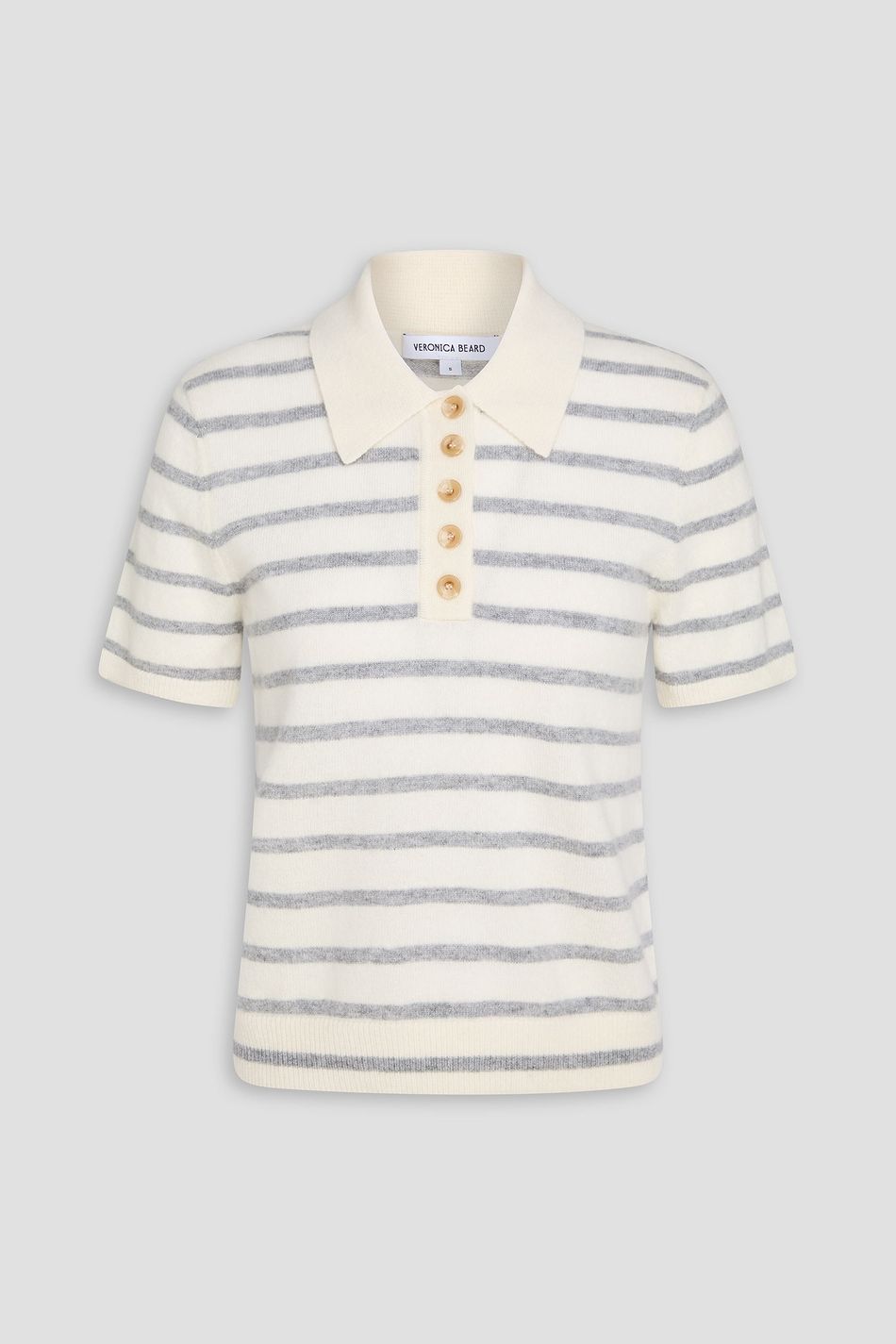 VERONICA BEARD Brandt striped cashmere polo sweater | THE OUTNET