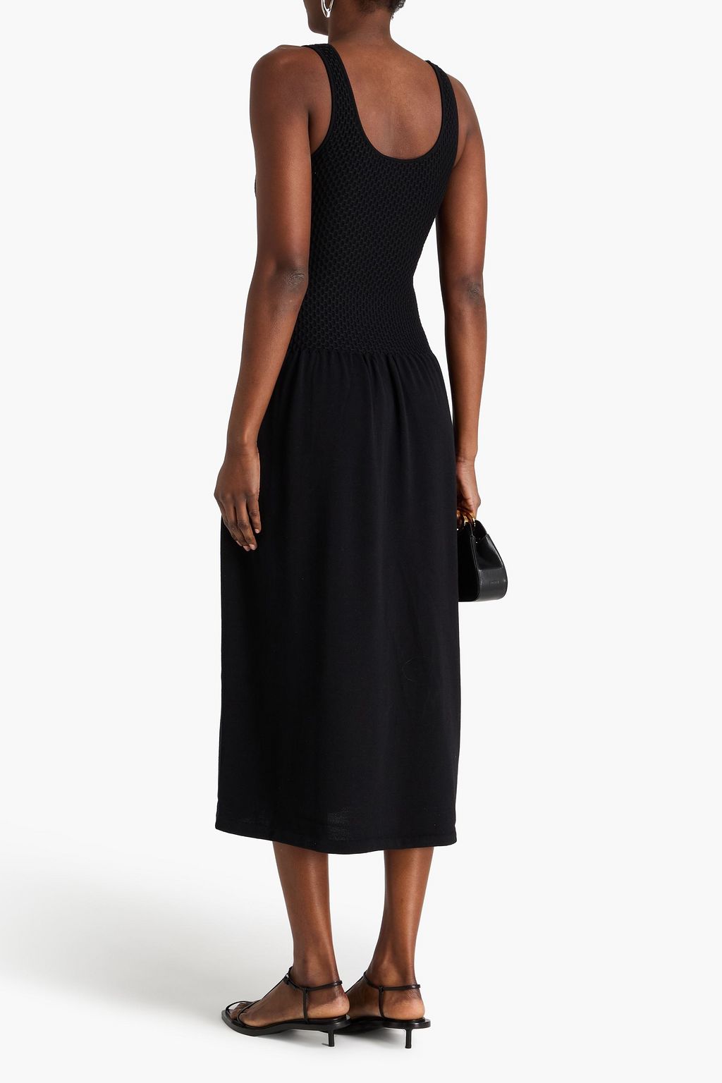 THEORY Waffle-knit cotton-blend midi dress | THE OUTNET