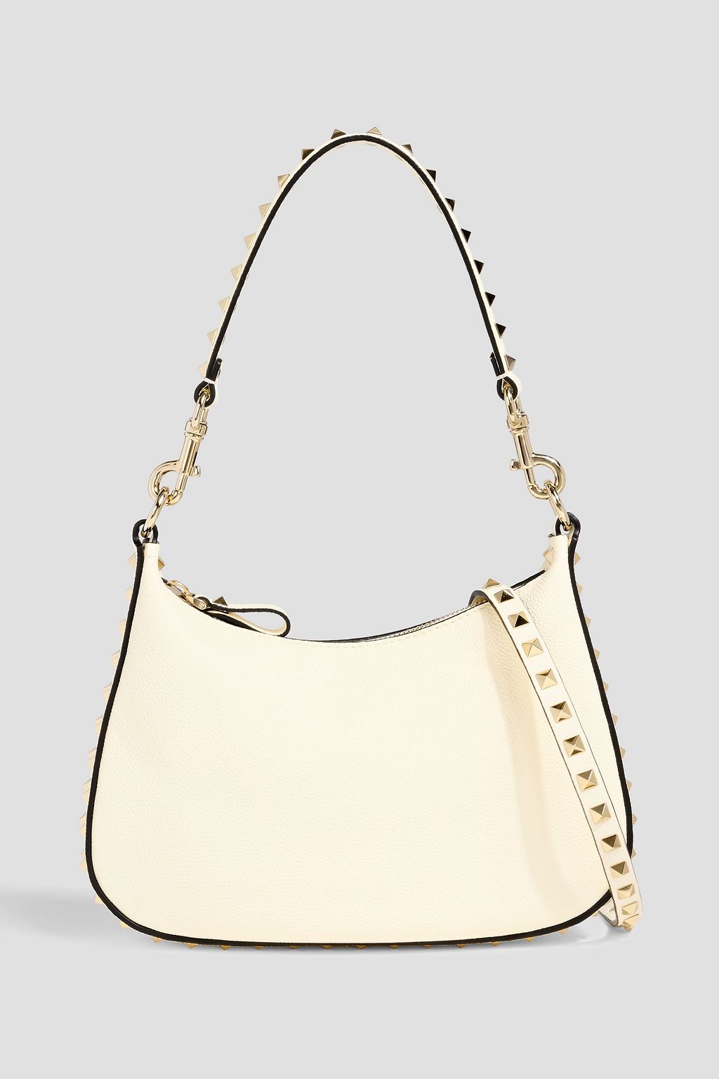 VALENTINO GARAVANI Rockstud pebbled-leather shoulder bag | THE OUTNET