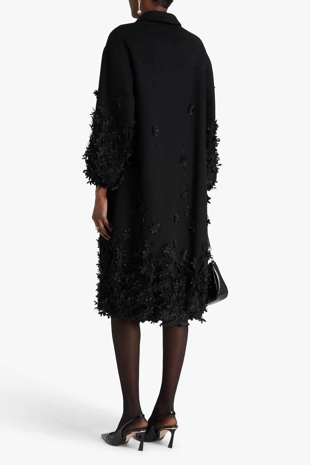 VALENTINO GARAVANI Embellished wool-felt coat | THE OUTNET