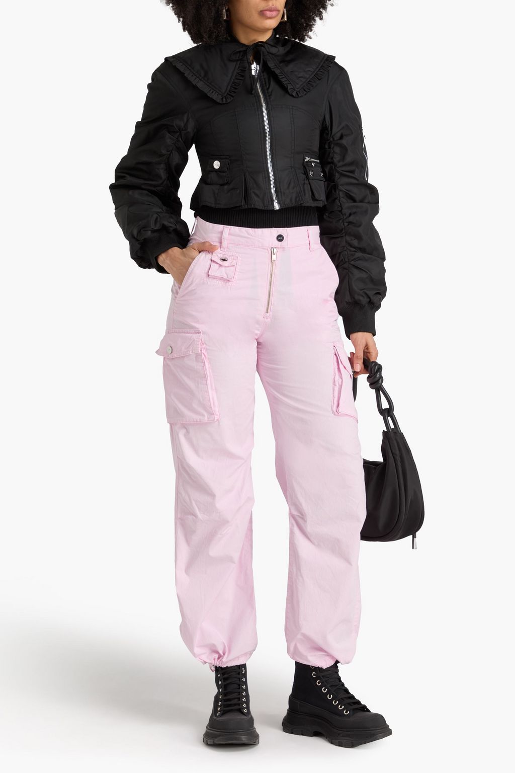 GANNI Cropped shell jacket | THE OUTNET
