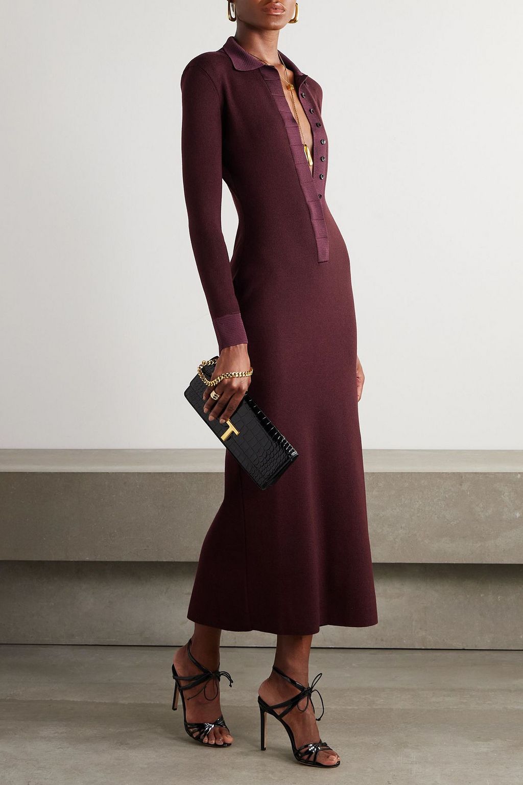 TOM FORD Wool-blend midi dress | THE OUTNET