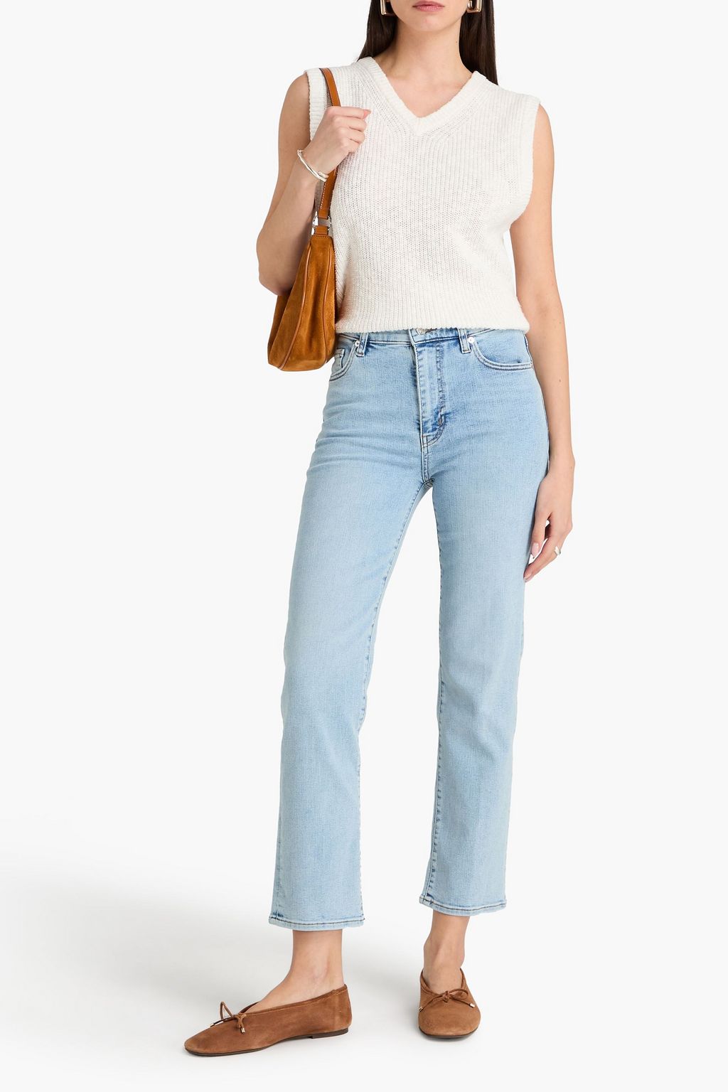 FRAME Le Sleek Straight high-rise straight-leg jeans | THE OUTNET