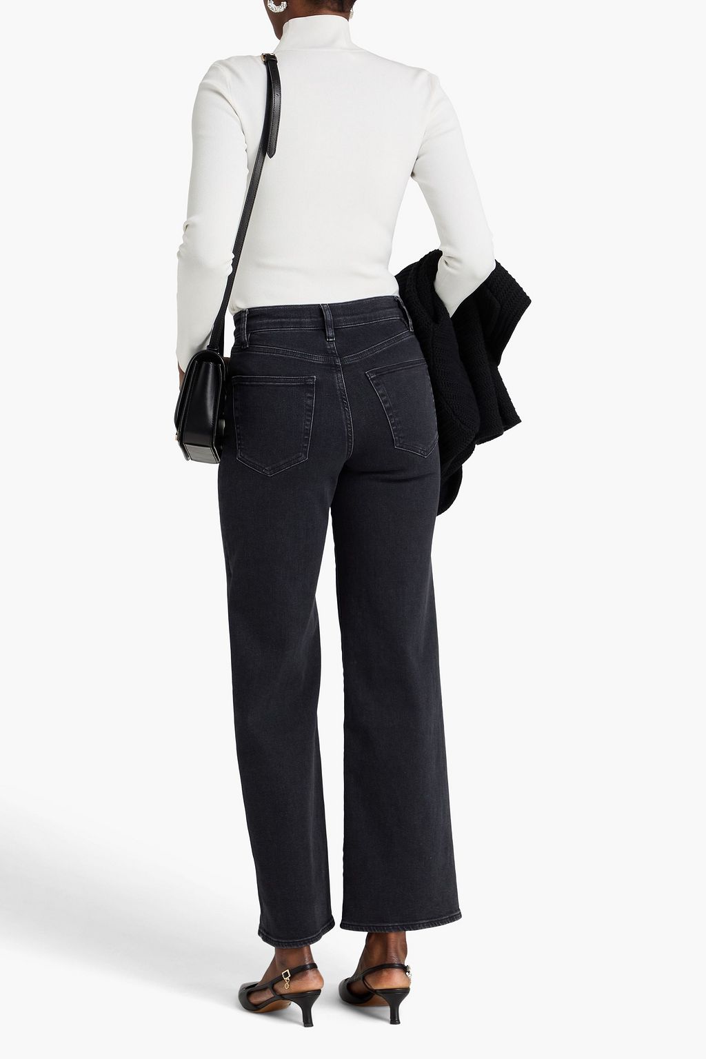 FRAME Le Slim Palazzo high-rise wide-leg jeans | THE OUTNET