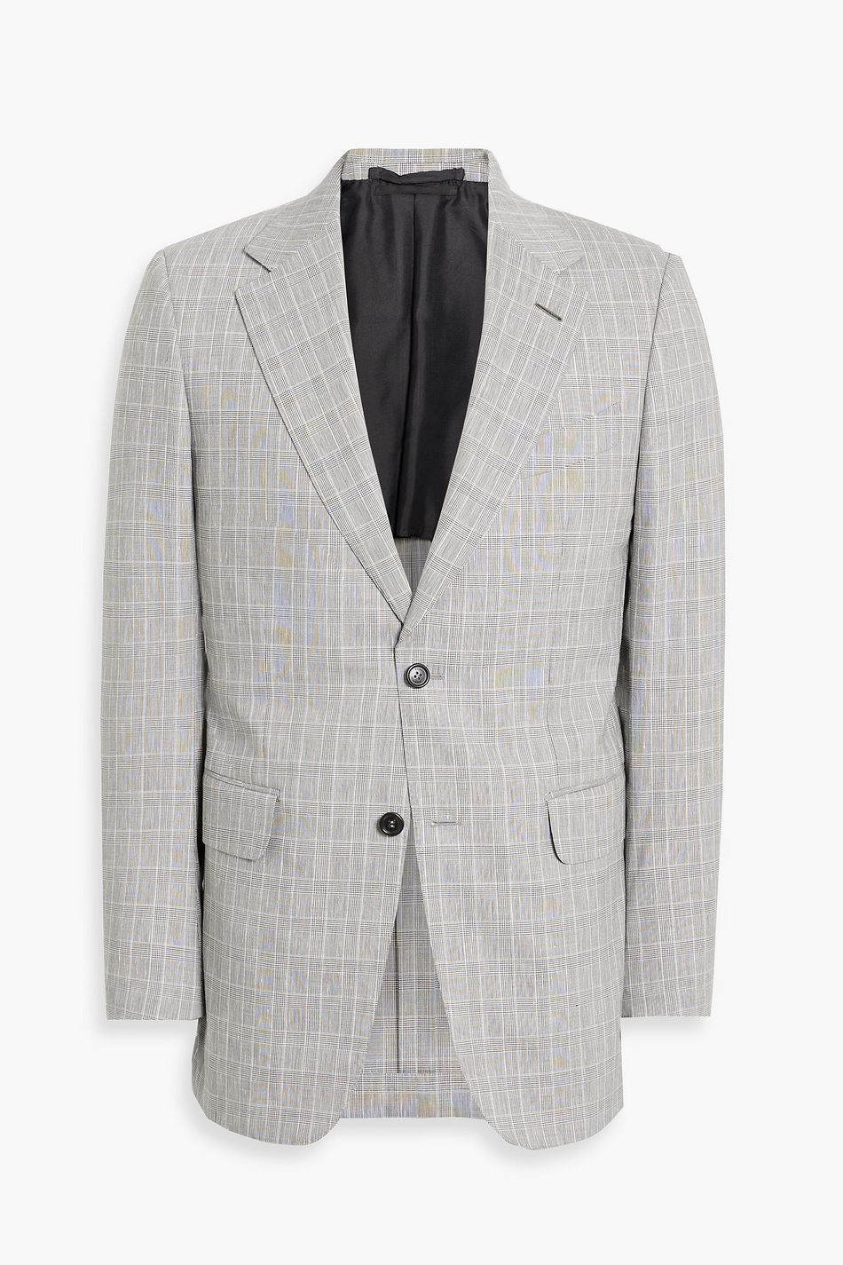 DUNHILL Prince of Wales checked wool, linen and silk-blend blazer | THE ...