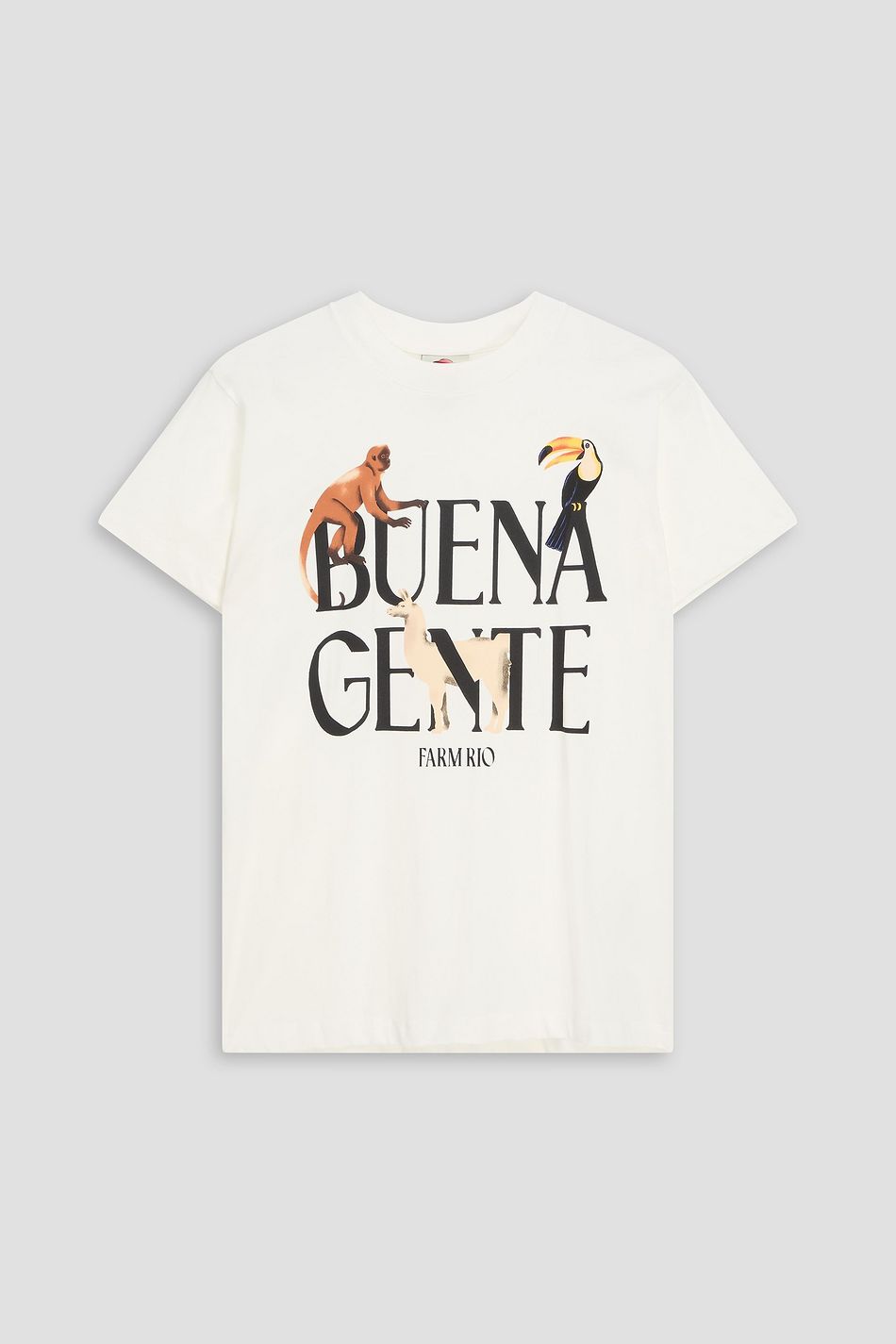 FARM RIO Printed cotton-jersey T-shirt | THE OUTNET